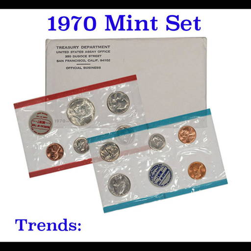1970 Mint Set In Original Government Packaging, 12 Coins Inside!!