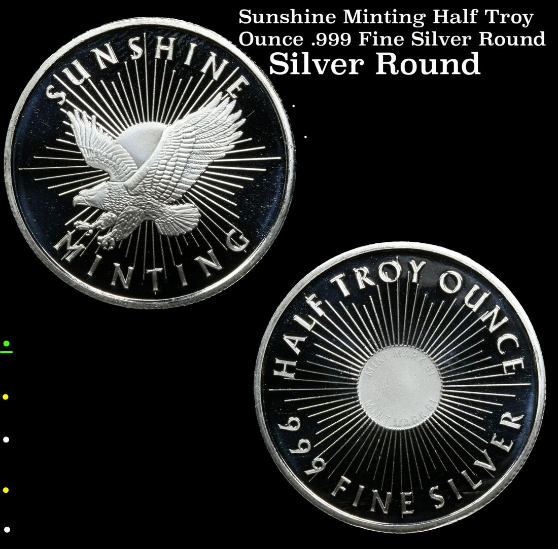 Sunshine Minting Half Troy Ounce .999 Fine Silver Round