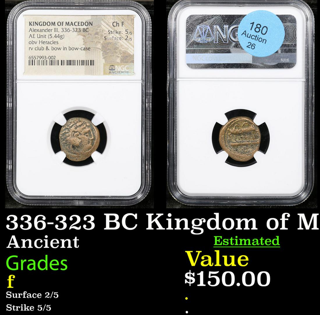 Ngc 336-323 Bc Kingdom Of Macedon Ae Unit, Alexander Iii Ancient Obv ...