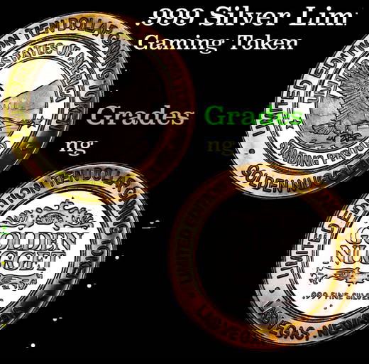 .999 Silver Limited Edition 10 Dollar Gaming Token Golden Nugget Lv Grades