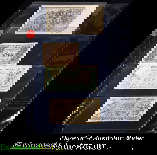 Page Of 4 Austrian Notes