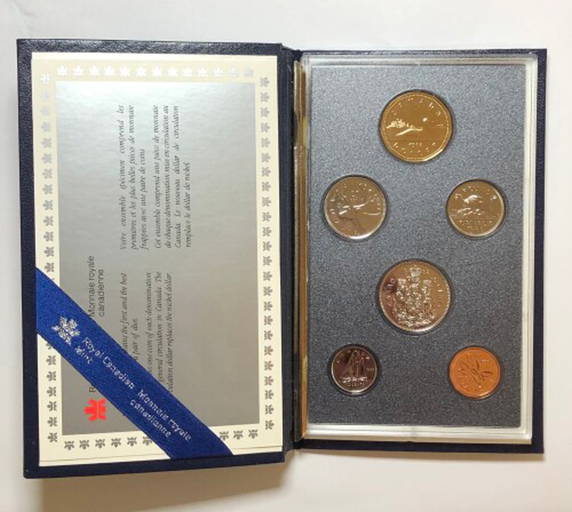 1988 Royal Canadian Mint Specimen Set, 6 Coins In Original Case