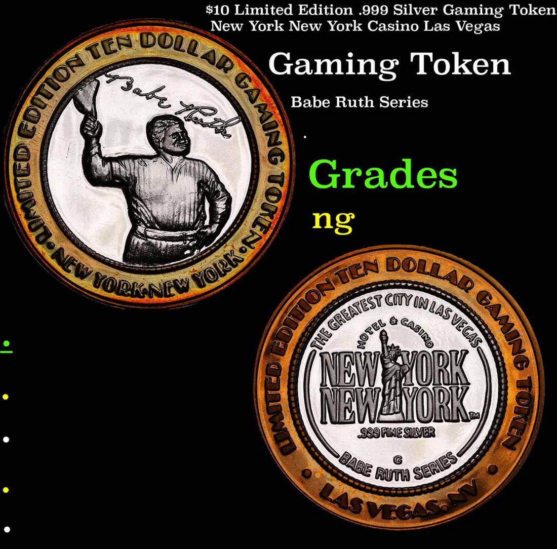 $10 Limited Edition .999 Silver Gaming Token, New York New York Casino ...