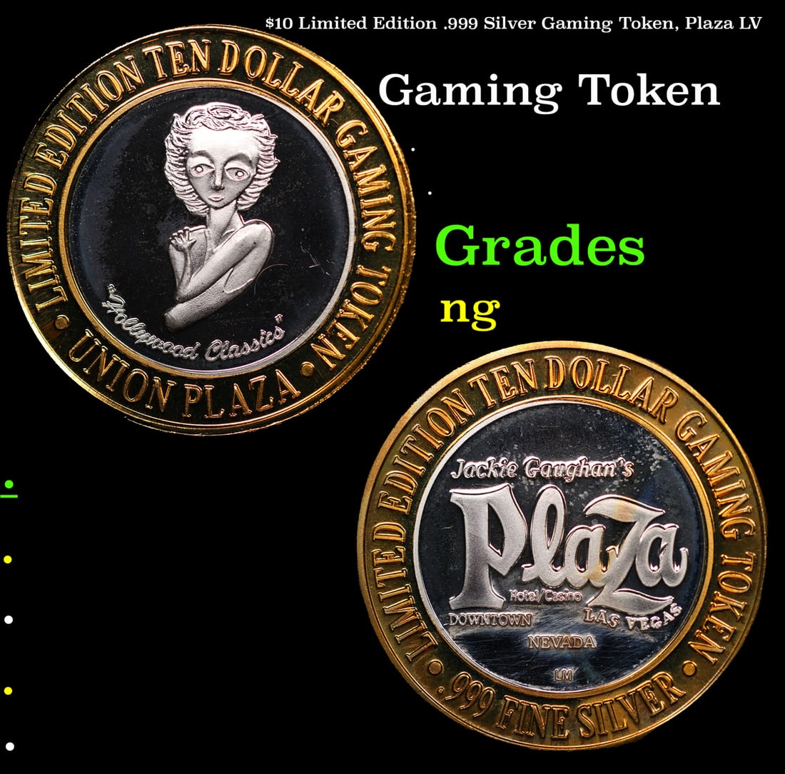 $10 Limited Edition .999 Silver Gaming Token, Plaza Lv