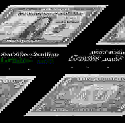 1957a $1 Blue Seal Silver Certificate Grades Select Au Auction