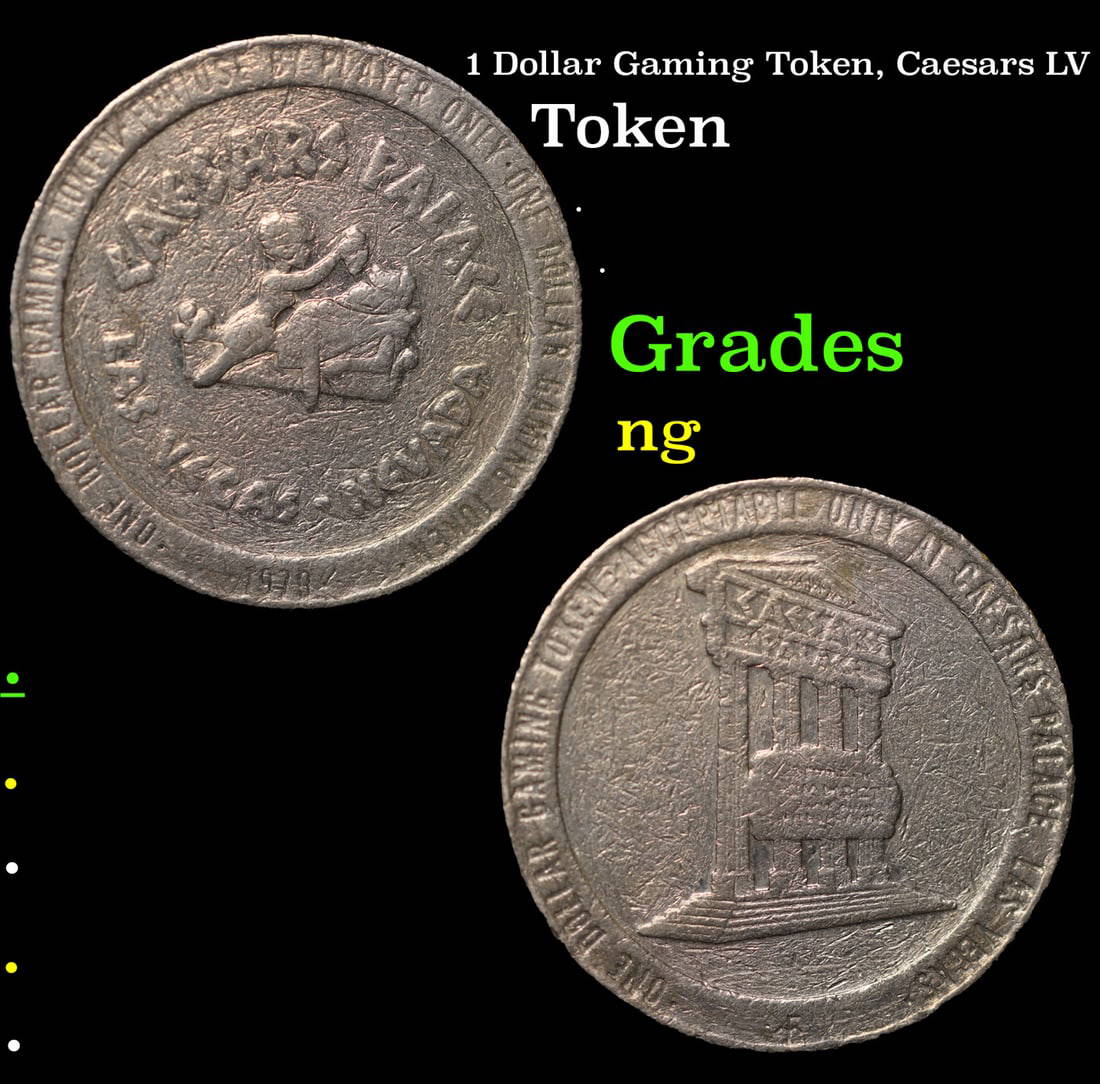1 Dollar Gaming Token, Caesars Lv Grades Auction