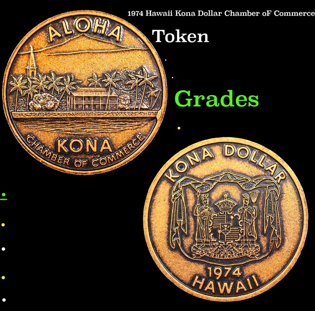 1974 Hawaii Kona Dollar Chamber Of Commerce Grades