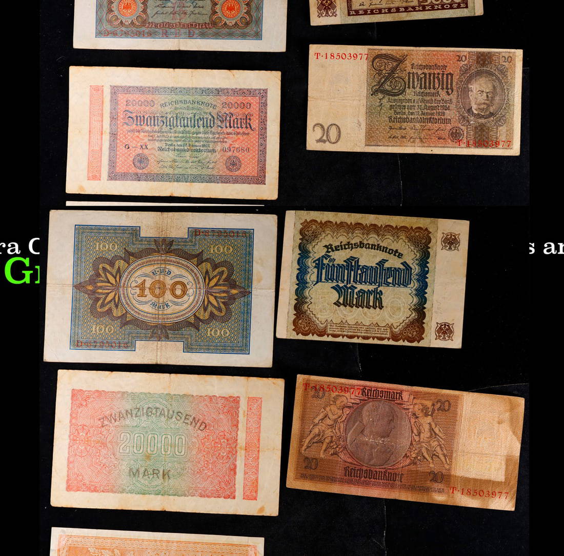 Lot Of 5 Wwi Era German And Russian Notes, Various Years And ...