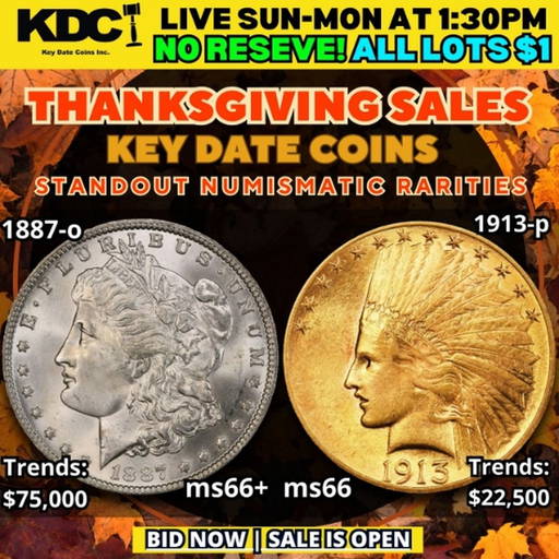 Thanksgiving & Black Friday Coin Auction462D1 2024-11-25 Auction - 475 ...