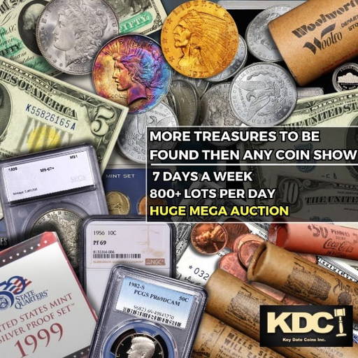 LATE NIGHT! Key Date Rare Coin Auction 3601D3 on Sep 11, 2025 by Key ...