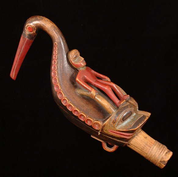 262: Tlingit Shaman's Oystercatcher Rattle ca. 1880, Re