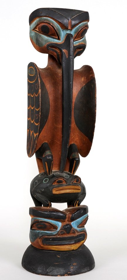 Tlingit Totem Carved with Three Figures by James Rudolp - Jun 23, 2013 ...