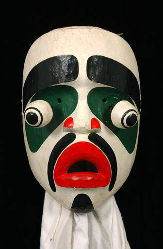Articulated Atlakin Mimic Mask Carved By Beau Dick 1973
