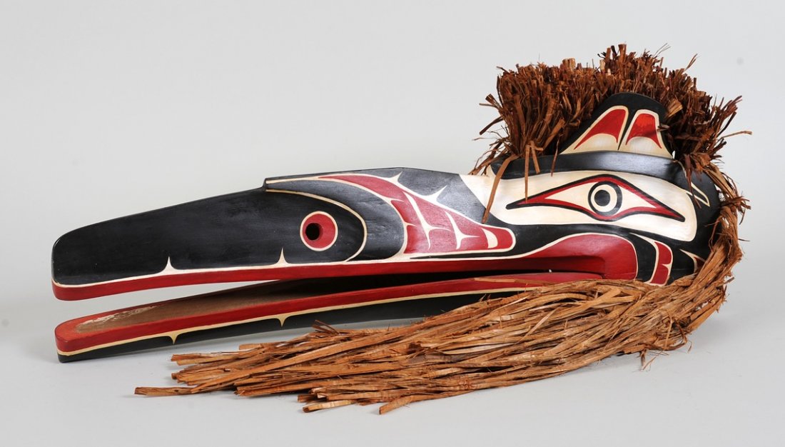 Kwakwaka'wakw Hamatsa Cannibal Bird Mask Carved By