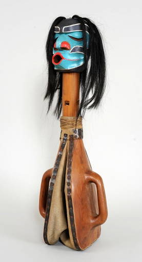 Hamatsa Dsonoqua Dance Bellows Whistle Signed Coyote 26