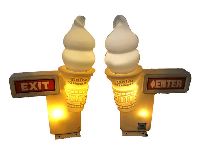 Dairy Queen Ice Cream Enter / Exit Signs