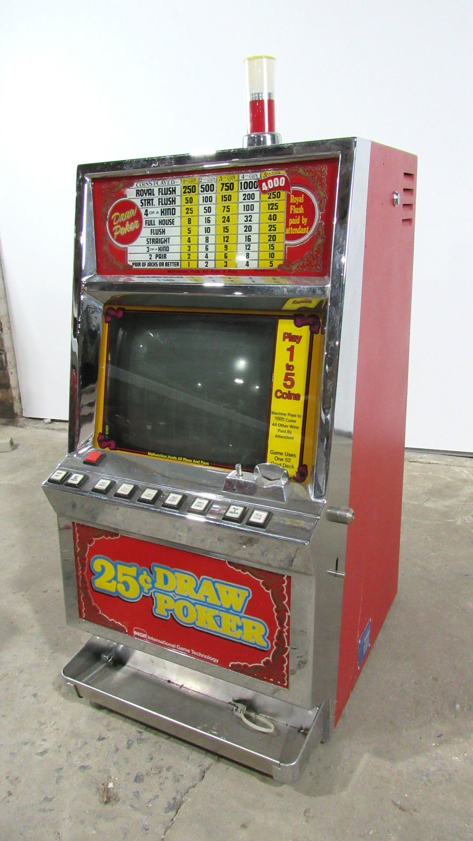 IGT Draw Poker 25 Cent Coin Operated Slot Machine - May 21, 2020 ...