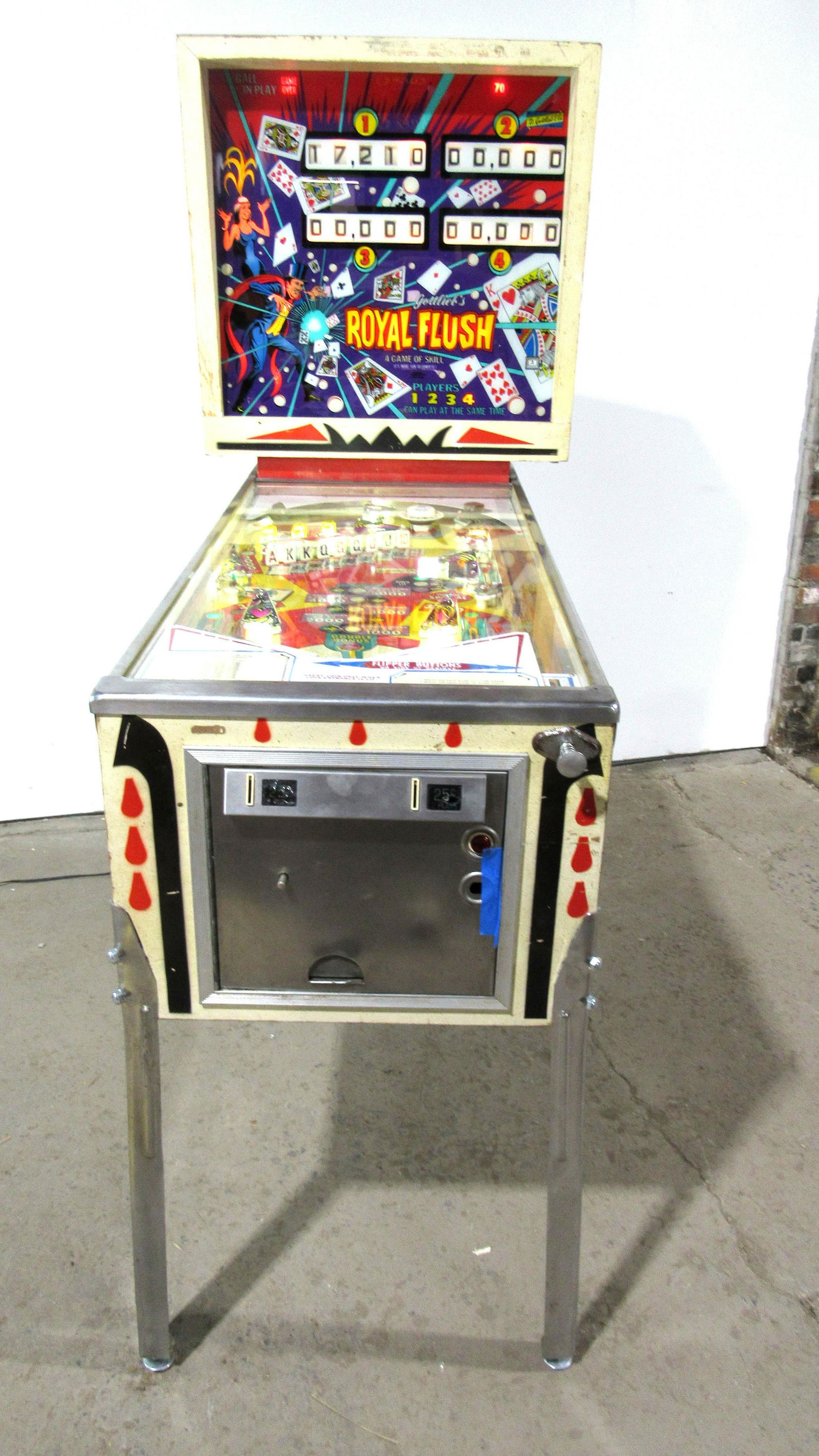 Gottlieb Royal Flush Pinball Arcade Game