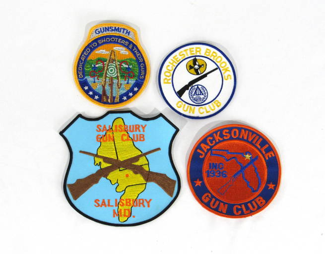 Four Assorted Gun Club Patches Including Salisbury, Md