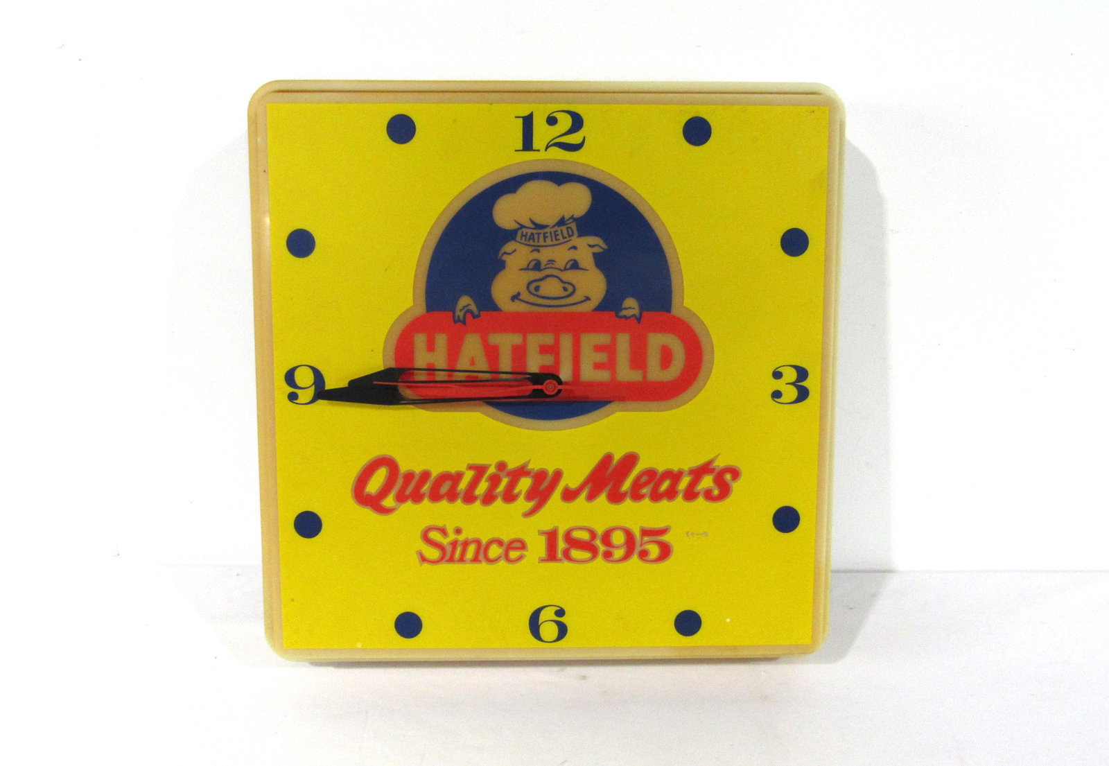 Hatfield Quality Meats Light Up Advertising Clock