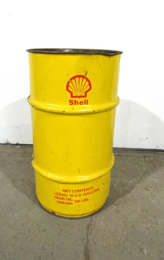 Large 16 Gallon Shell Grease Oil Can