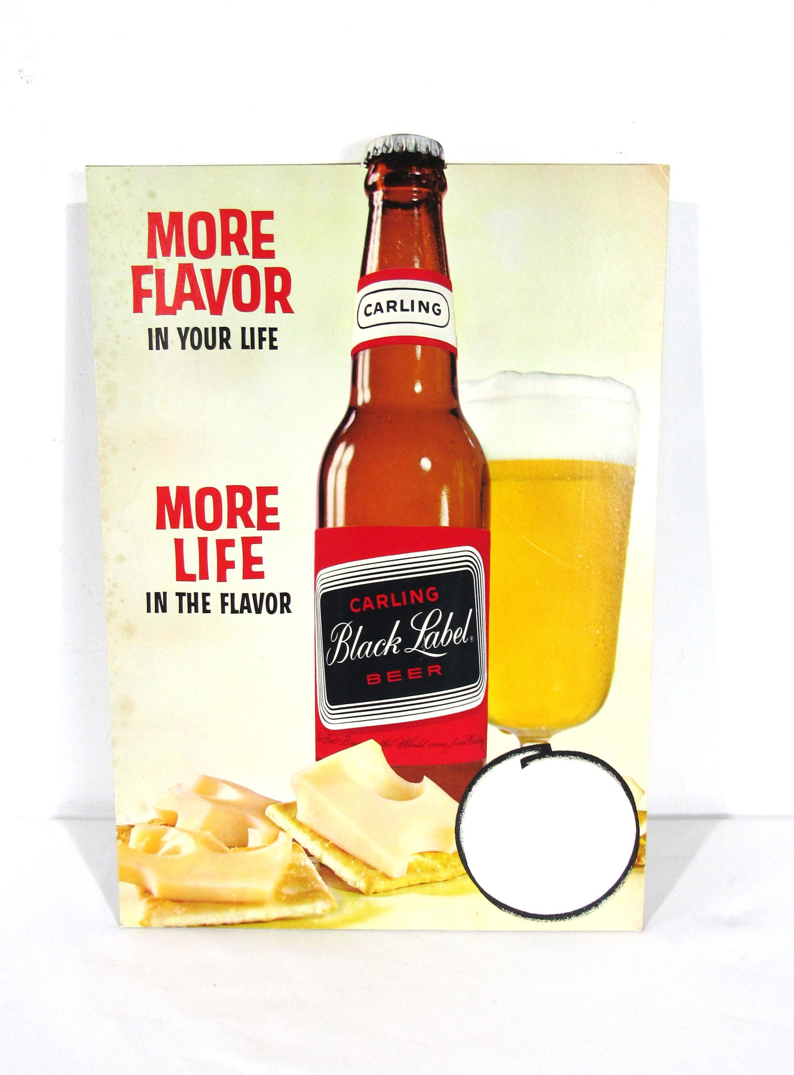 Carling Black Label Beer Easel Back Sign