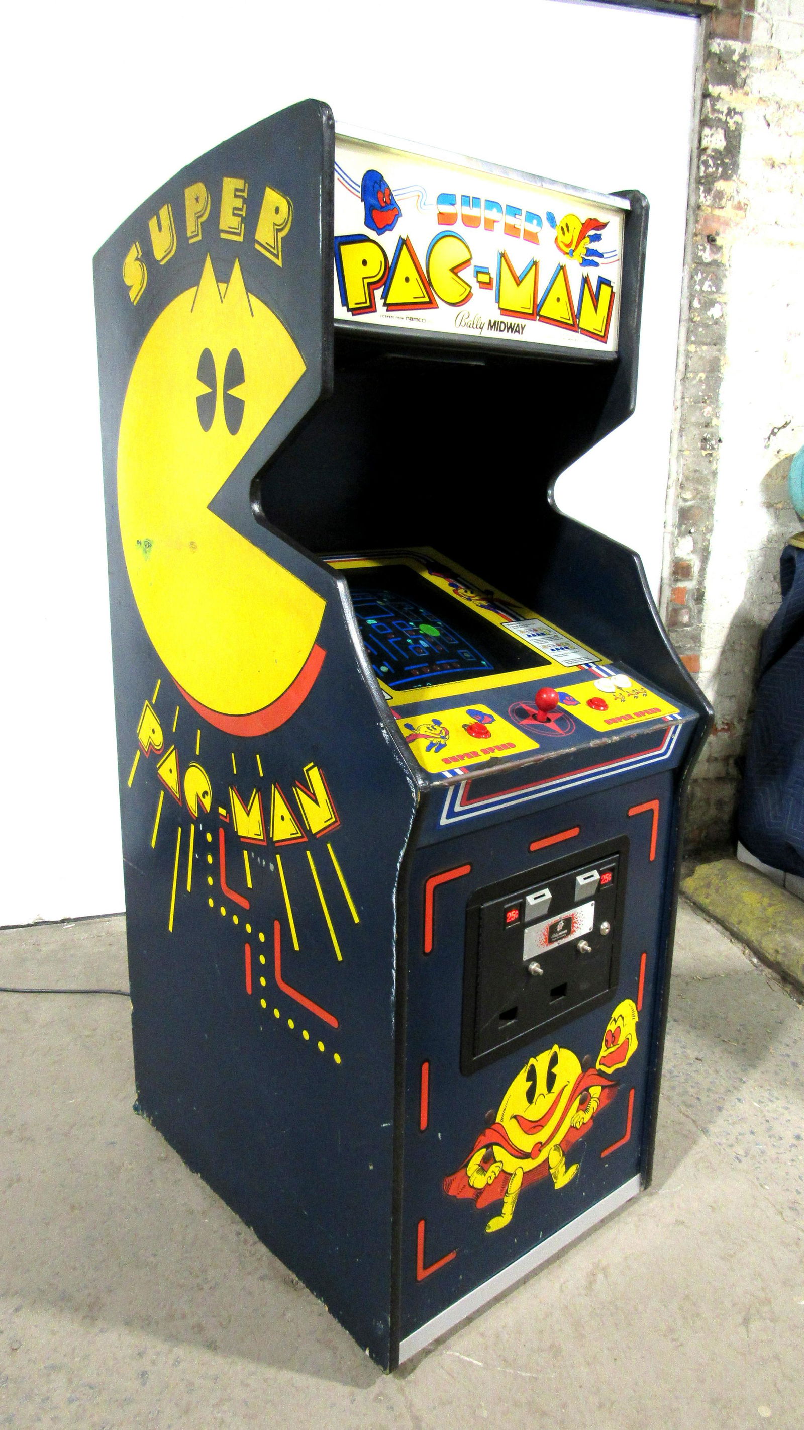 Working Bally Midway Super Pac Man Arcade Game