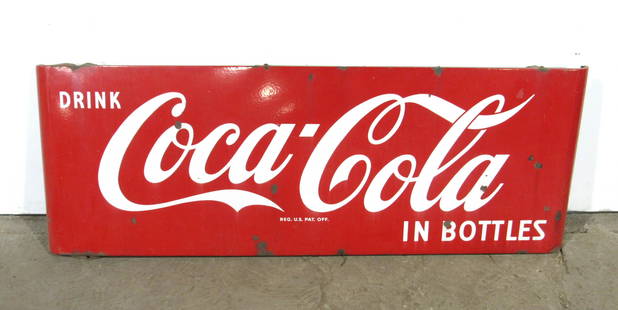 Coca Cola Porcelain Sled Sign