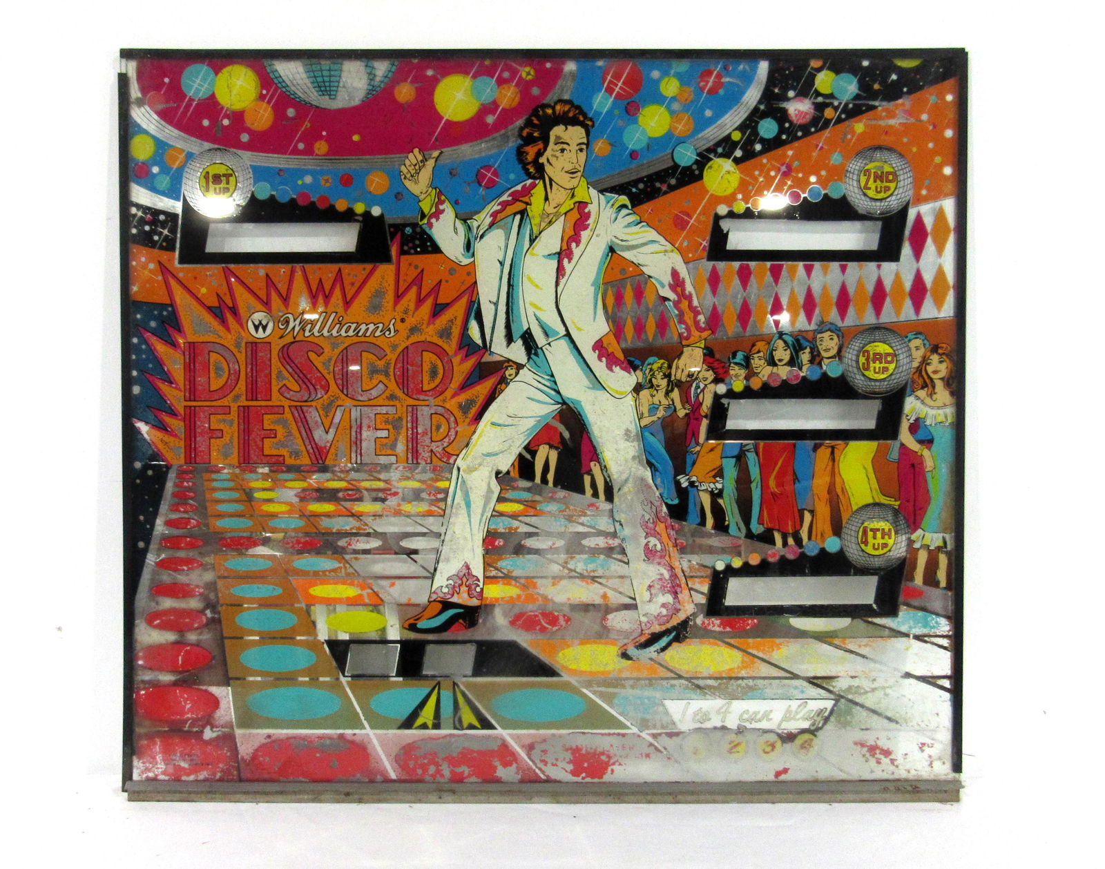 Williams Disco Fever Pinball Backglass