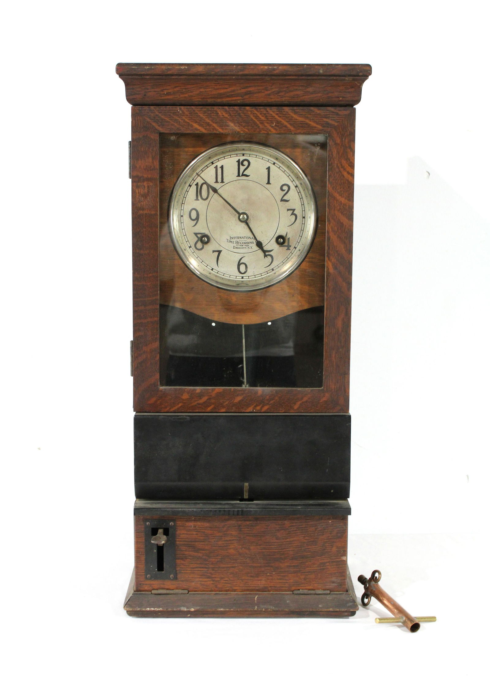 International Time Recording Co. Wooden Clock