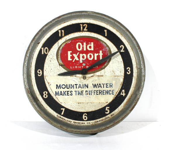 Old Export Metal Clock, Cumberland Brewing