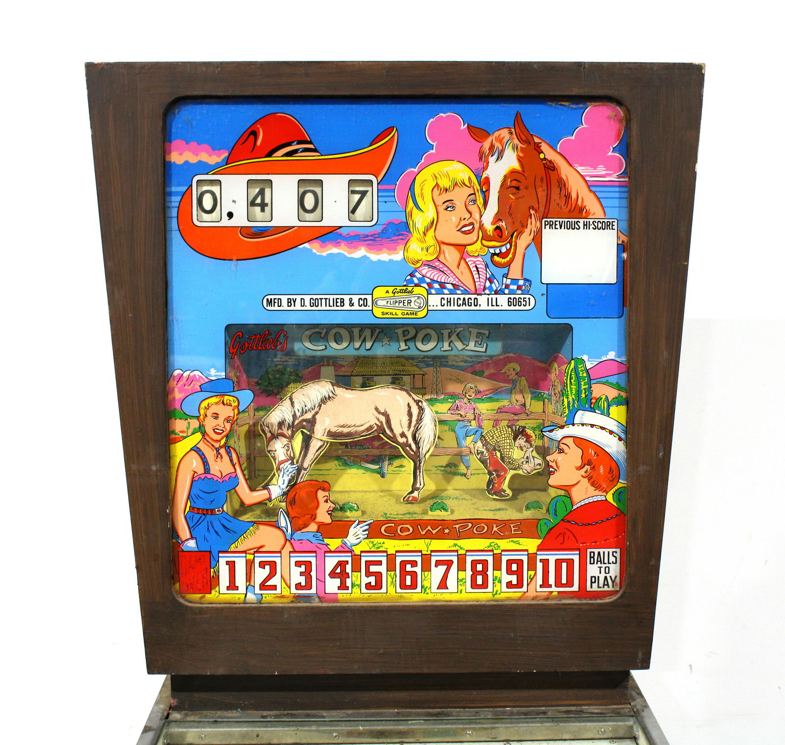 Gottlieb Cow Poke Animated Wedgehead Pinball Machine - Mar 25, 2021 ...