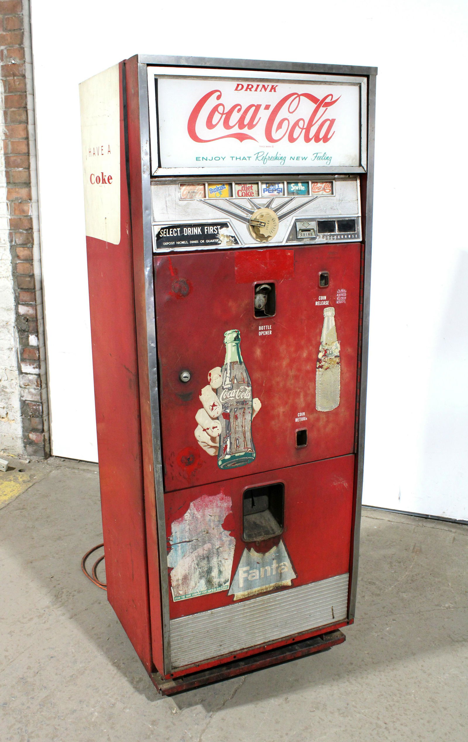 Coca Cola Westinghouse Coin Operated Vending Machine