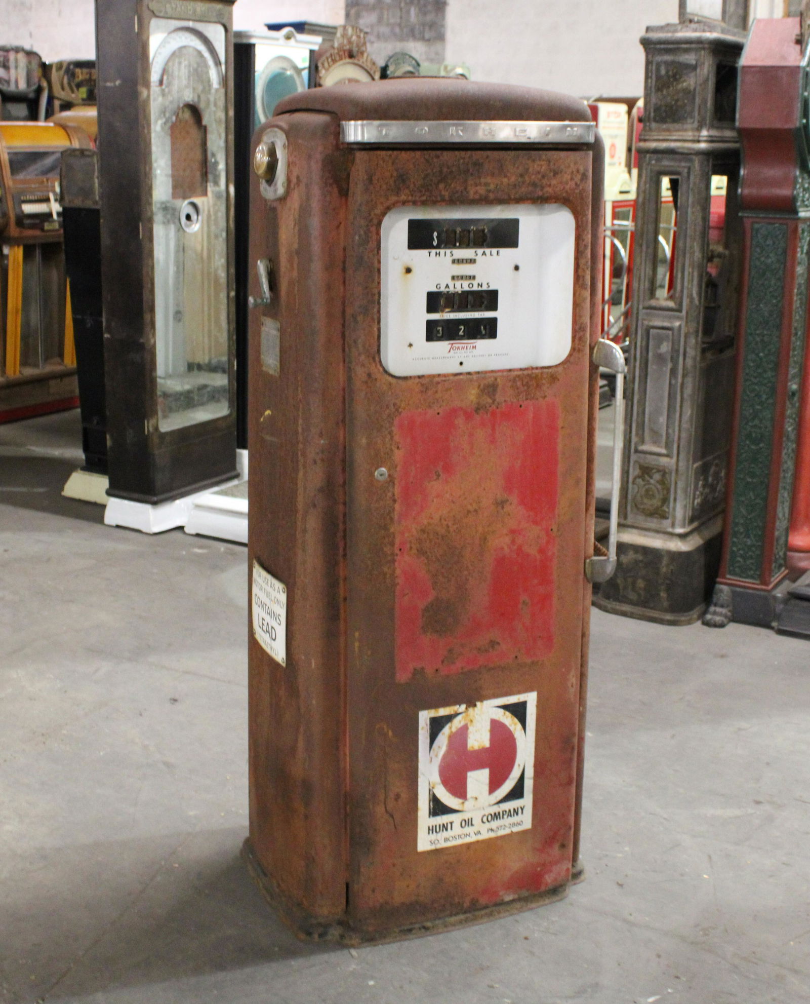 Red Tokheim Model 300 Gas Pump