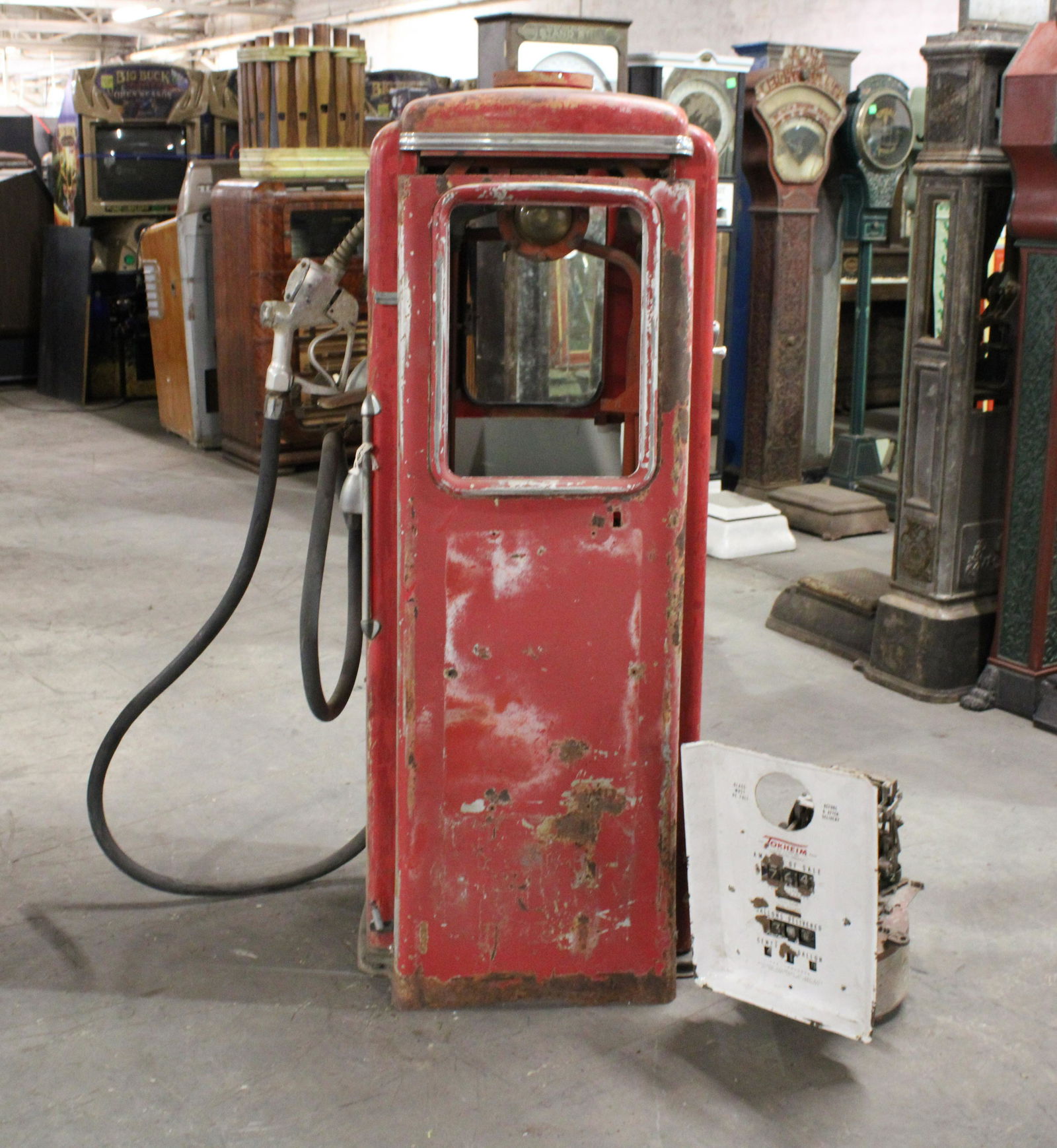 Red Tokheim Gas Pump Model 39