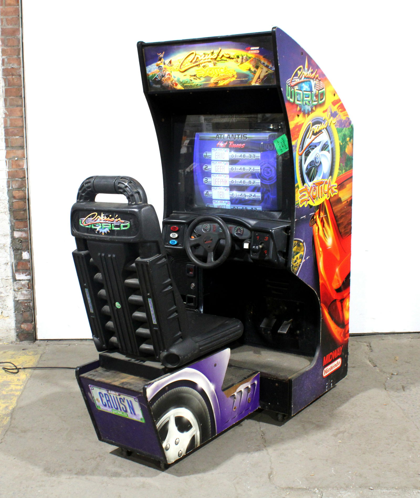 Midway Cruisn' Exotica Sit Down Racing Arcade