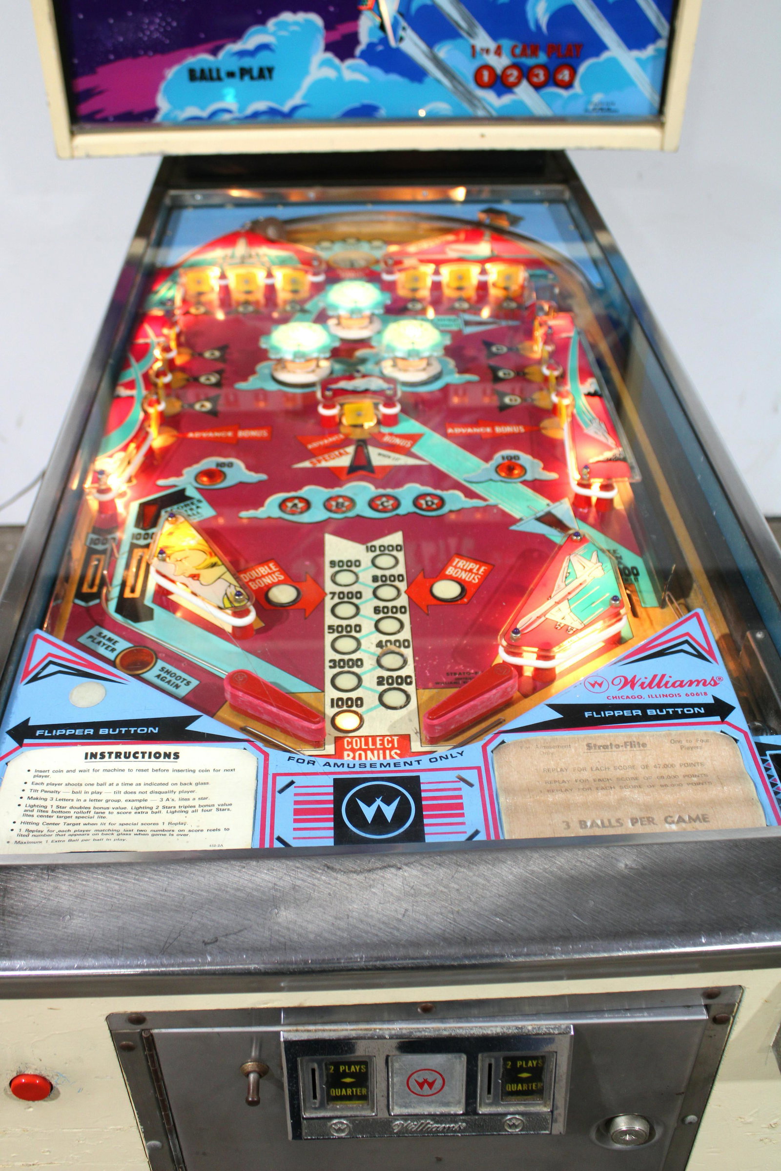 Williams Strato-Flite Pinball Machine - May 27, 2021 | Jaybird Auctions ...