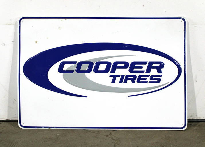 Embossed Cooper Tires Sign - May 27, 2021 | Jaybird Auctions in MD