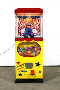 Vintage Ziggy The Clown Vending Machine Arcade Game