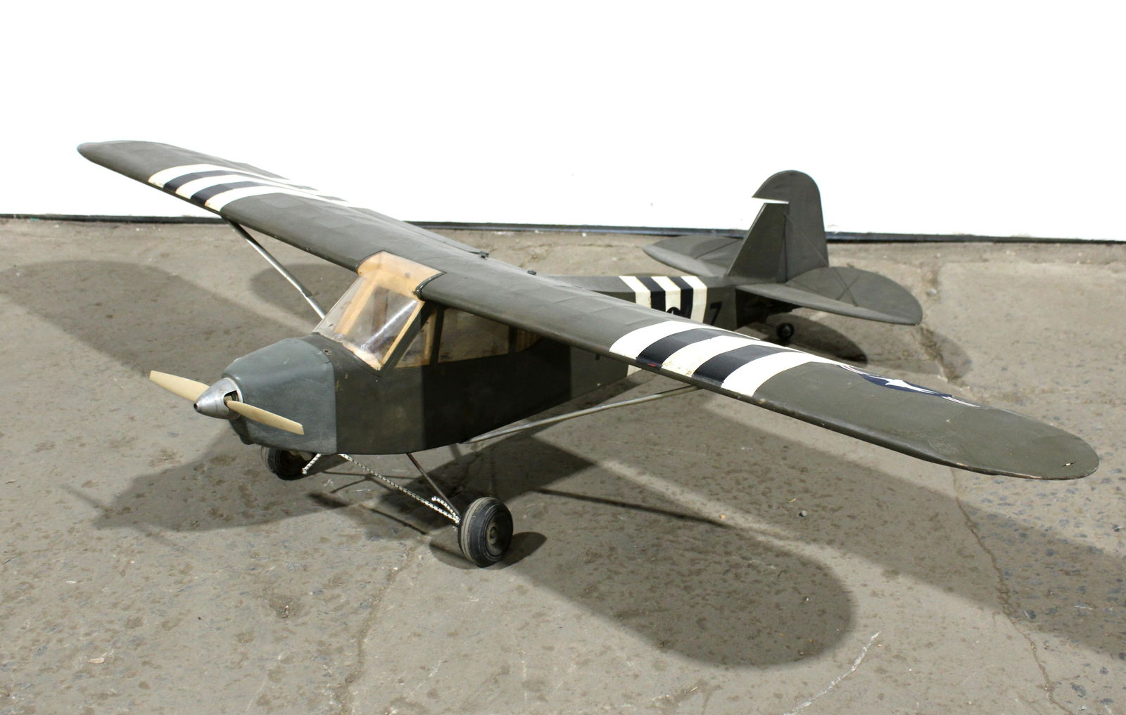 Large Piper Cub Military Edition Model Airplane