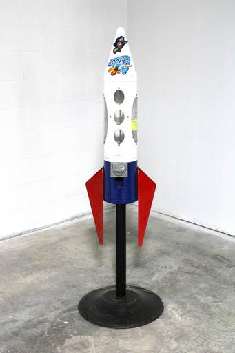 Retro Rocket Coin Operated Gumball Machine