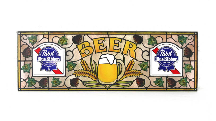 Pbr "stained Glass" Beer Advertising Sign