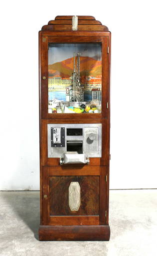 Early French Coin Op Crane Digger Arcade Machine