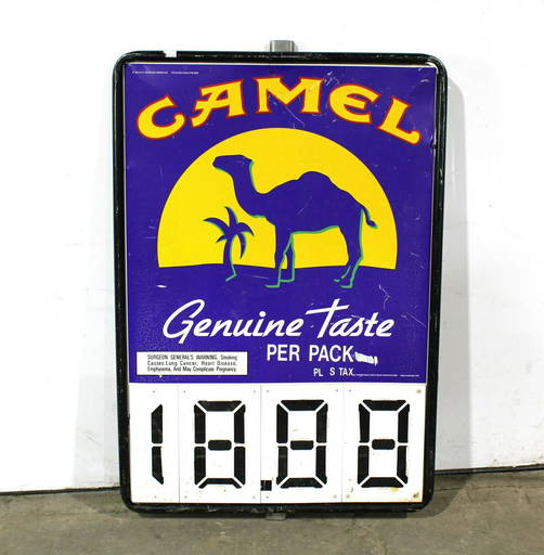 Camel Cigarettes Metal Store Sign