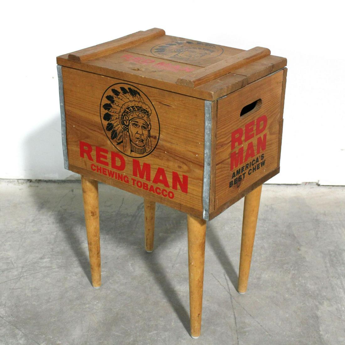 Red Man Chewing Tobacco Crate Table (#0339) on Mar 31, 2022 | Jaybird ...