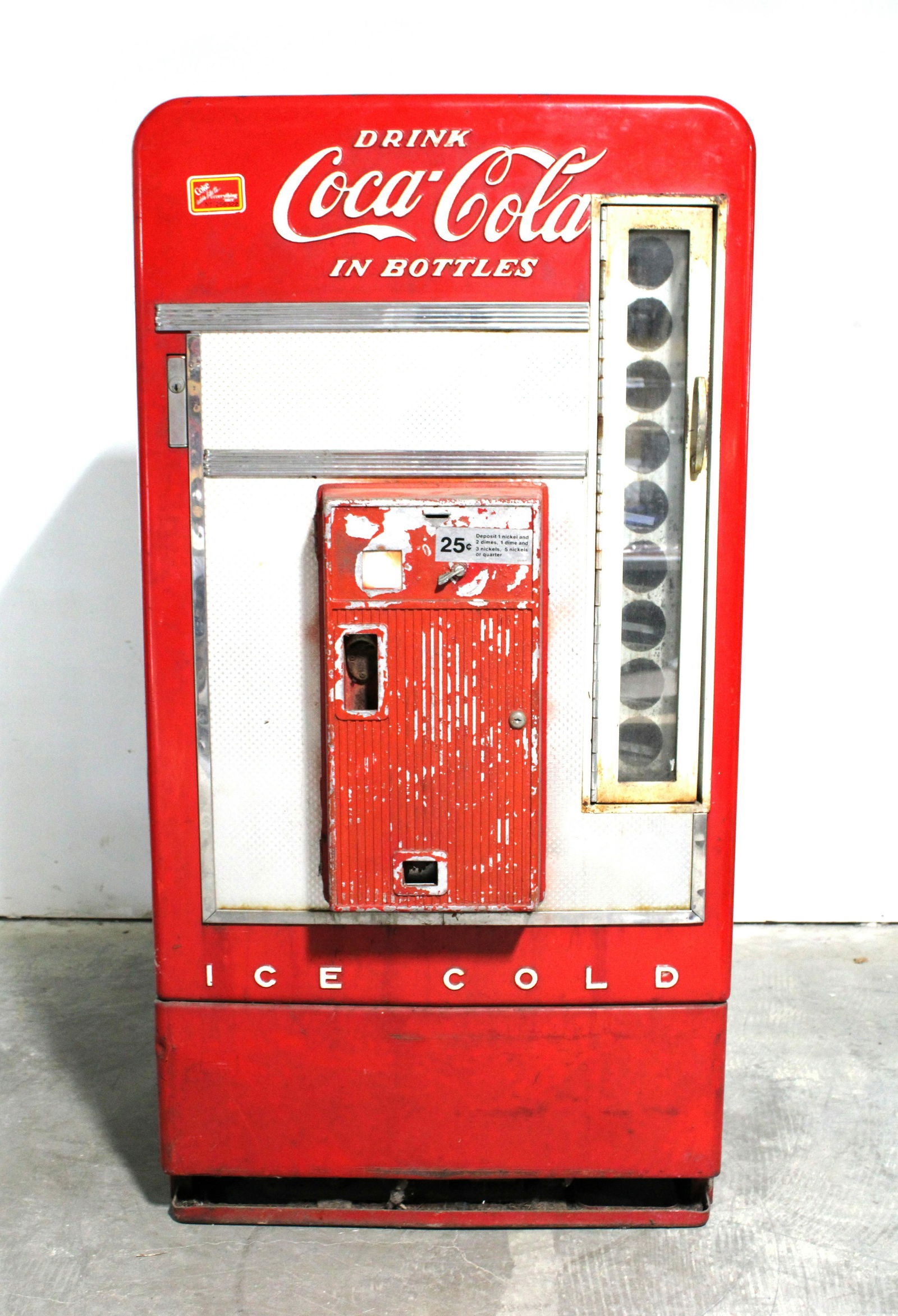 Coca Cola Vending Machine With Bottle Rack Conversion