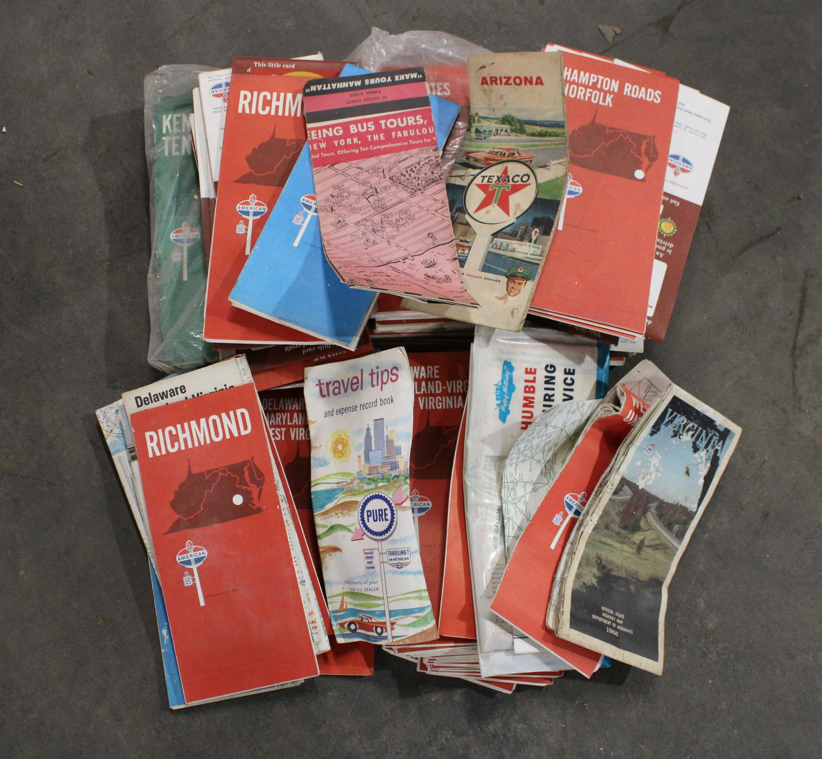 Vintage Service Station Road Maps