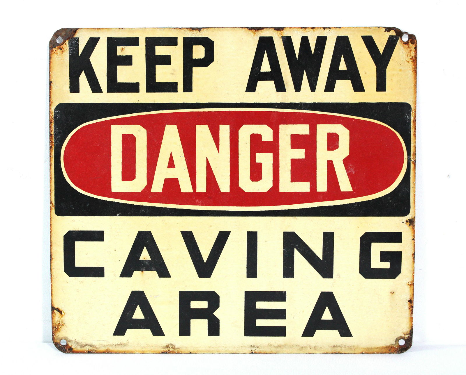 Danger Caving Area Sign