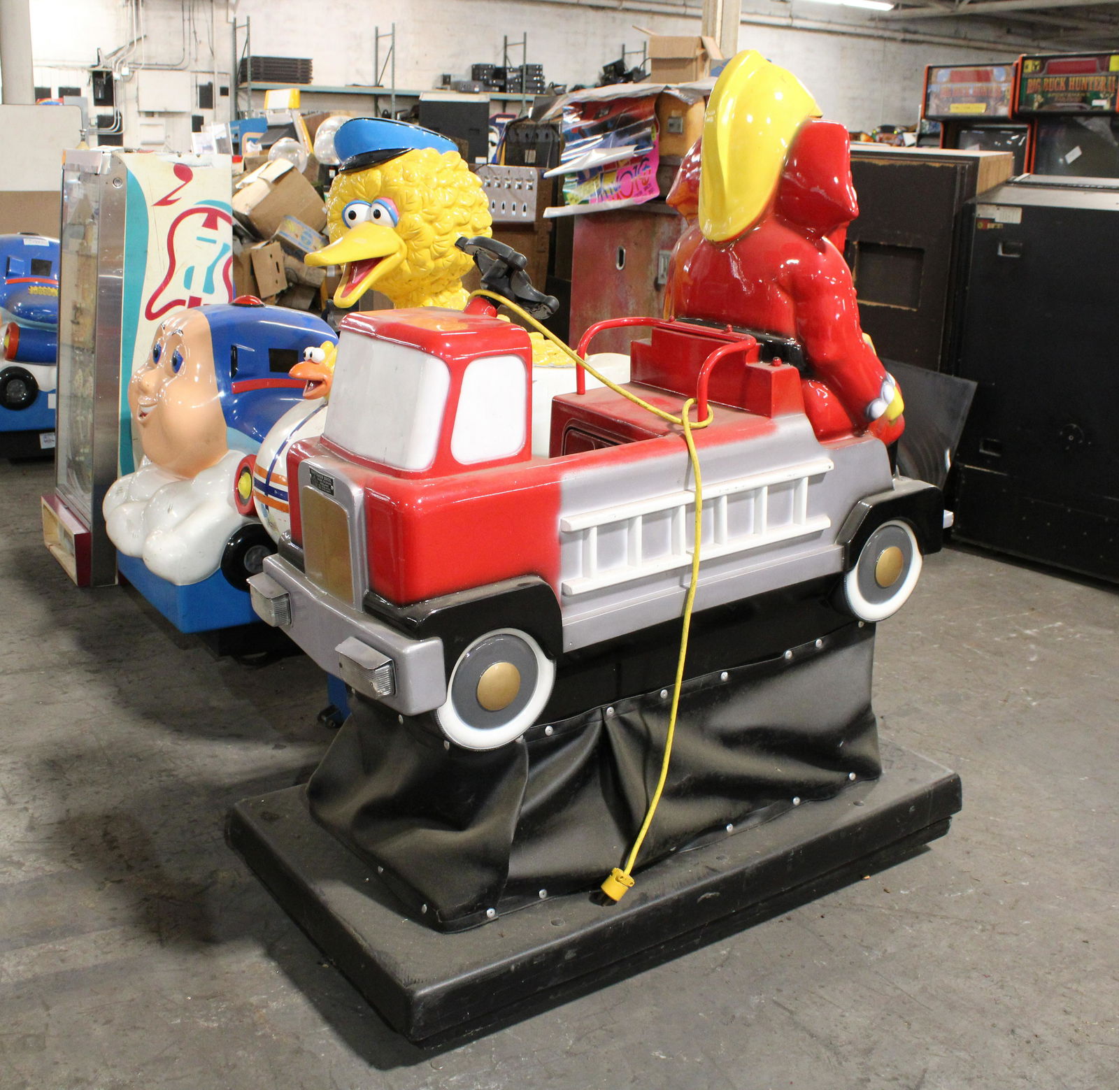 Fire Truck Elephant Coin Operated Kiddie Ride