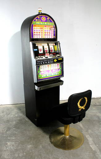 IGT Double Bucks Slot Machine on Stand with Seat from Atlantic City ...